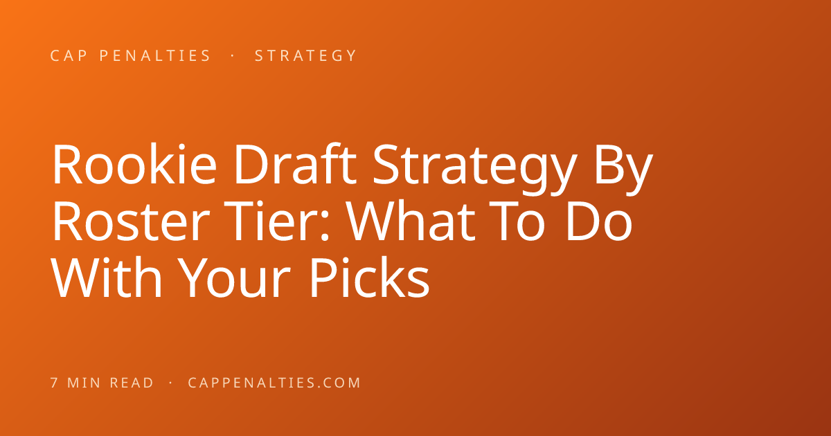 Rookie Draft Strategy By Roster Tier: What To Do With Your Picks